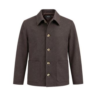 A.P.C. Overshirt Brest - - Jackets - Herren - Braun - XL