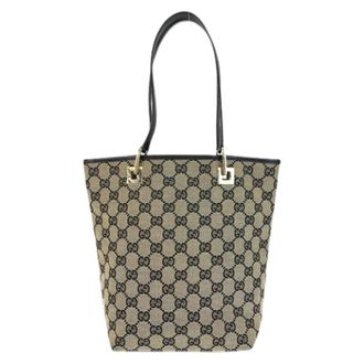 Gucci Sac cabas en cuir et toile GG Pre-owned - Femme - Pre-owned - Beige - Taille: ONE Size