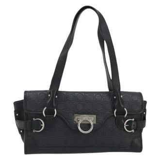 Ferragamo Pre-owned Leather Shoulder Bag - - Pre-owned - Damen - Schwarzk - ONE SIZE