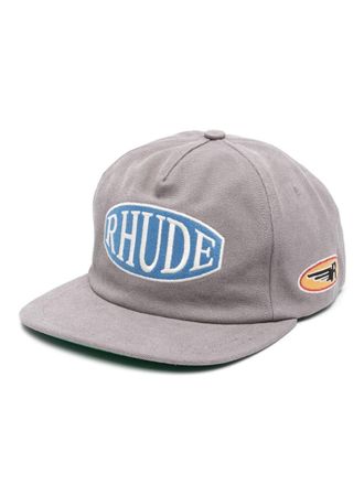 Rhude Baseballkappe mit Logo-Stickerei - Grau