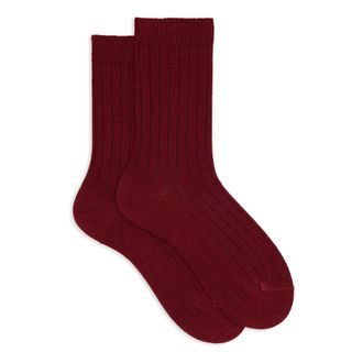 Gallo Gallo, Femme, Sous-v&ecirc;tements, Rouge, Taille: ONE Size Chaussettes Courtes C&ocirc;tel&eacute;es en Laine