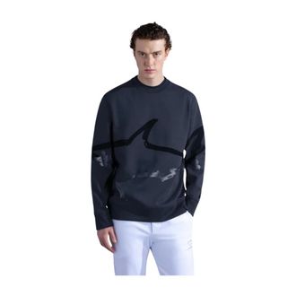 Paul & Shark Homme, Sweatshirts et sweats à capuche, Bleu, Taille: XL Requin Velour Sweat