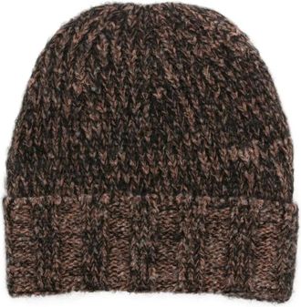 Laneus Homme, Accessoires, Brun, Taille: ONE Size Bonnet Beanie Tricoté Unisexe
