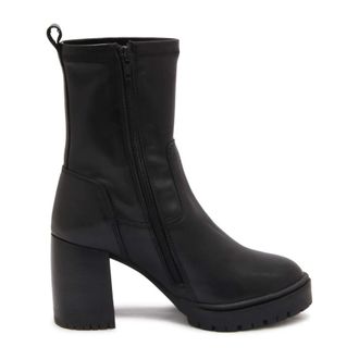 Emanuelle Vee Schwarze Stretch-Stiefeletten 8cm Absatz - - Shoes - Damen - Schwarzk - 36 EU