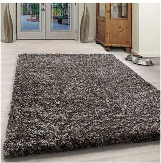 Allotapis Collection Allotapis - Tapis shaggy rectangle bicolore moderne Benno Taupe 60x110