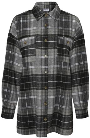 Noisy May Noisy may Damen Nmflanny L/S Long Shacket Bg Noos Jacke, Black 1, S EU