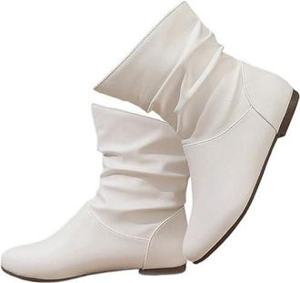 Generic Bottines pour femme - Coupe large - Imperméables - Style vintage - Soutien de la voûte plantaire - Confortables - Chaussures compensées - Antidérapant