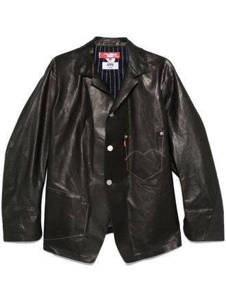 Junya Watanabe x Levis veste en cuir - Noir