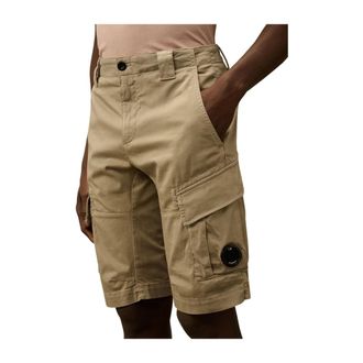 C.P. Company C.p. Company, Femme, Shorts, Beige, Taille: 46 FR Short Cargo en Sateen Stretch