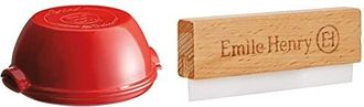 Emile Henry EH349507 Set Pain Maison, Céramique, Rouge Grand Cru,, 32, 5 x 30 x 15 cm & 009108 Grignette 7 cm