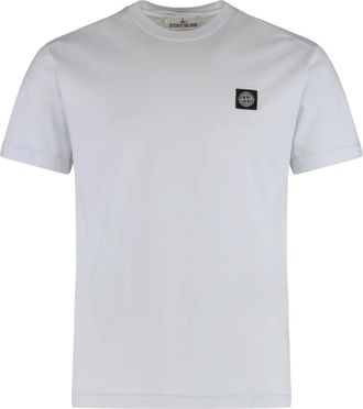 Stone Island Homme, Tops, Bleu, Taille: M T-Chemises