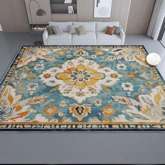 Generic Paillasson Antid&eacute;rapant Beige 160 x 230 cm, Tapis de Sol dint&eacute;rieur Lavable pour entr&eacute;e Cuisine Chambre &agrave; Coucher paillasson d&eacute;coratif, imprim&eacute; Vintag