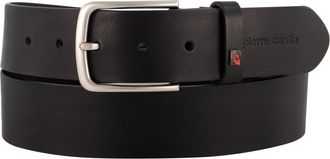 Pierre Cardin Herren Gürtel schwarz Glattleder