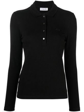 Lacoste polo &agrave; coupe stretch - Noir