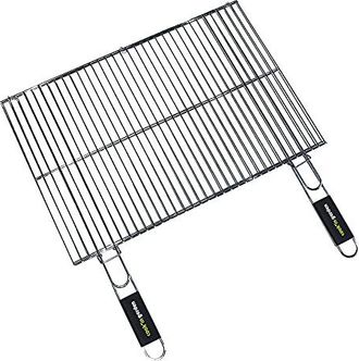 COOK IN GARDEN Doppelt Verchromtes Stahlrost - Ideal zum Grillen & Outdoorküche - Soft-Touch-Griffe - Flammen- & Hitzebeständig - 60 x 40 cm, Siehe Abbildung