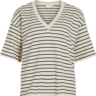 Vila Visinny V-Neck S/S Top/Pb
