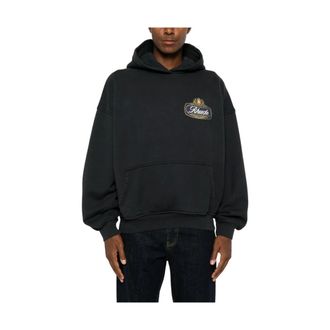 Rhude Homme, Sweatshirts et sweats &agrave; capuche, Noir, Taille: L SweaT-shirts &agrave; capuche