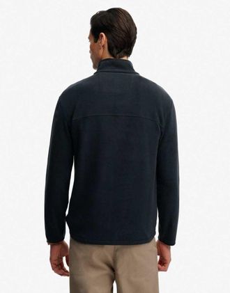 Superdry Expedition - Fleece-Sweatshirt in Eclipse-Marineblau mit kurzem Rei&szlig;verschluss-Navy