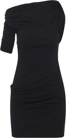 Jacquemus Femme, Robes, Noir, Taille: 38 FR La Mini Robe Drapeado