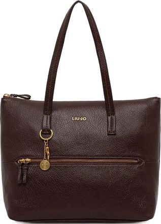 Liu Jo zip-fastening charm-detail tote bag - Marron