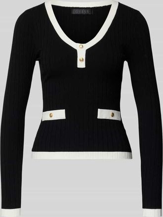 Guess Slim Fit Longsleeve aus Viskose-Mix Modell Laurel