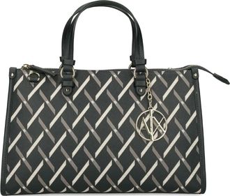 A|X Armani Exchange cabas à logo imprimé - Vert