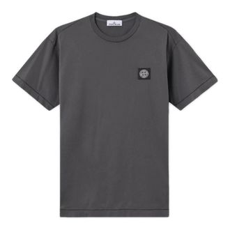 Stone Island Homme, Tops, Gris, Taille: L T-shirt ajust&eacute; avec &eacute;cusson Compas