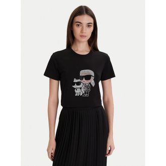 Karl Lagerfeld T-Shirt A1W17131 Schwarz Regular Fit
