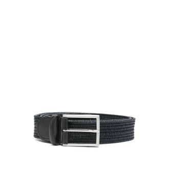 Canali Homme, Accessoires, Bleu, Taille: 90 CM Ceinture &agrave; motif tress&eacute;