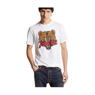 Dsquared2 Bears Logo T-Shirt - - Tops - Herren - Wei&szlig; - S