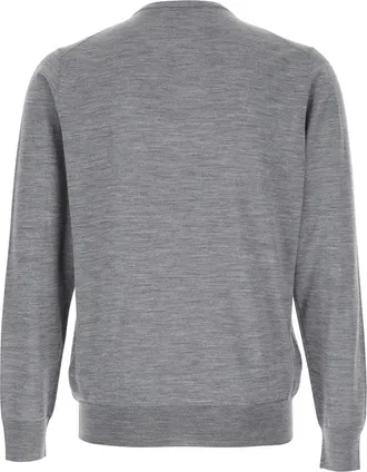 Lardini Wool-Silk-Cashmere Blend Sweater - Gray