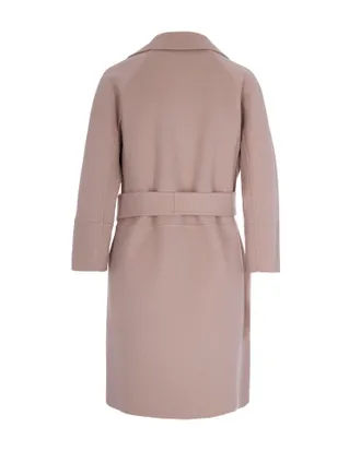 Max Mara Womens Coat Arona Beige-Rose Virgin Wool Beige/rose