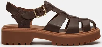 Timberland Stone Street Fisherman-Sandale mit Plateausohle f&uuml;r Damen in Dunkelbraun, Damen, Braun, Gr&ouml;&szlig;e