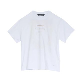 Just Cavalli Flames Graphic Baumwoll-T-Shirt - - Tops - Herren - Wei&szlig; - L