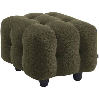 Sweeek Sitzhocker Fu&szlig;hocker mit strukturiertem Boucl&eacute;bezug f&uuml;r 2-Sitzer Sofa Leon