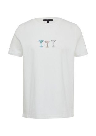 Comma Kurzarmshirt T-Shirt Jersey-T-Shirt aus Baumwollmix mit Print