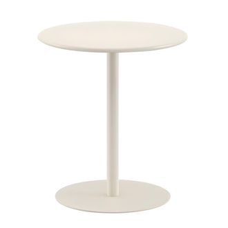 Generic Runder Beistelltisch Aus Metall Im Skandinavischen Stil Mit Säulenfuß for Wohnzimmer, Schlafzimmer, Büro, Schwarz(Cream,1 Piece)
