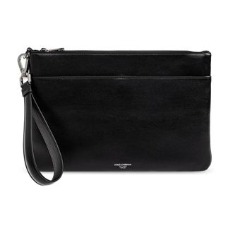 Dolce & Gabbana Lederhandtasche - - Bags - Herren - Schwarzk - ONE SIZE