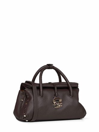 Zanellato Womens Handbag Dotta Small Brown Bovine Leather Handbags Hand Bags
