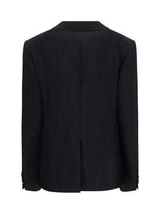 Fendi Womens Kid Mohair Blazer Nero Jacket