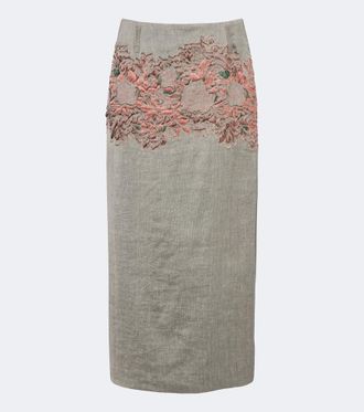Dries Van Noten Bestickter Midirock