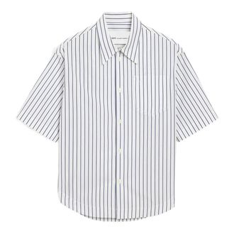 Ami Homme, Chemises, Blanc, Taille: XL CH Large MC Embossed ADC Wide Shirt