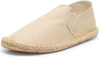 Alexis Leroy Espadrilles en Lin Bout Décontractée Plat pour Homme Abricot Languette Carrée 42 EU