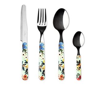 Excelsa Fiori Frida Besteckset 24-teilig für 6 Personen, Edelstahl 18/0, Griff farbig