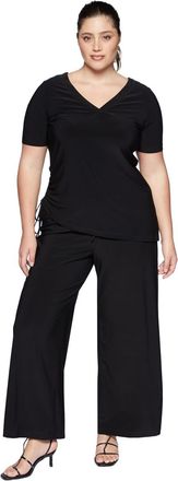 Fiorella Rubino T-Shirt mit Tunnelzug an der Seite Schwarz S Spring Summer 24