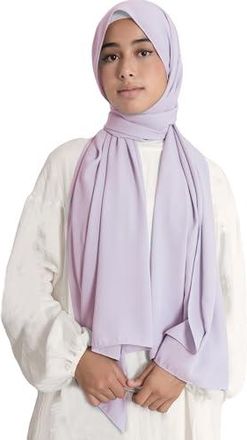 Lina & Lily Foulard Hijab Femme Musulmane en Soie de M&eacute;dine (Lilas)