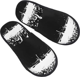 Generic Chaussons Femme Homme Notes De Musique Chaussons Femme Confort Doubl&eacute;es En Peluche Pantoufle, Pour Int&eacute;rieur Ext&eacute;rieur, Femmes, Hommes, M
