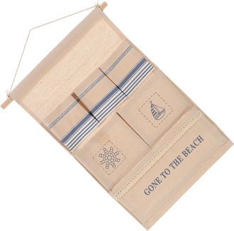 Garneck T&uuml;rh&auml;nger mit Mehreren F&auml;chern aus Baumwollstoff Wandorganizer Tasche zur Platzsparenden Aufbewahrung hinter T&uuml;r f&uuml;r Bad B&uuml;ro und Studentenwohnheim