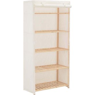 vidaXL Kleiderschrank Wei&szlig; 79 x 40 x 170 cm Stoff - Vidaxl