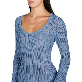 Topshop Pull &agrave; larges mailles en coton m&eacute;lang&eacute;